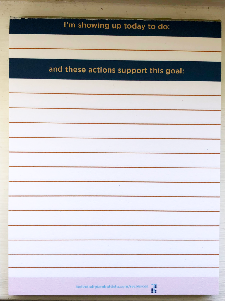 Daily Goal Setting Notepad - Choose Your Metric